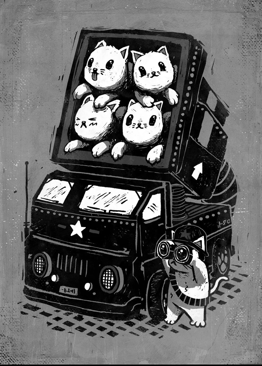 'Kitty Cannon (Grunge variation) by Ronan Lynam' Poster, picture, metal ...