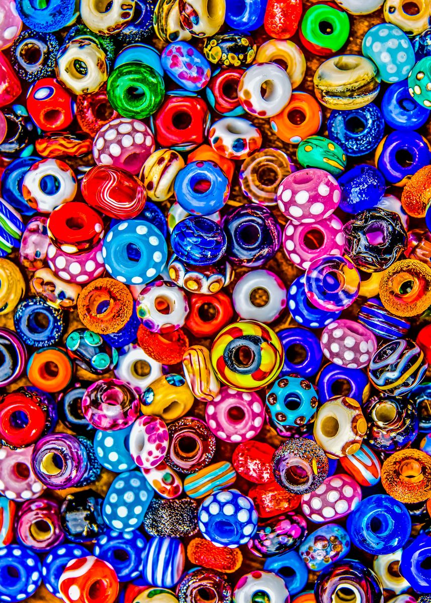 'Beads. Glass toroidal-shap' Poster, picture, metal print, paint by Art ...