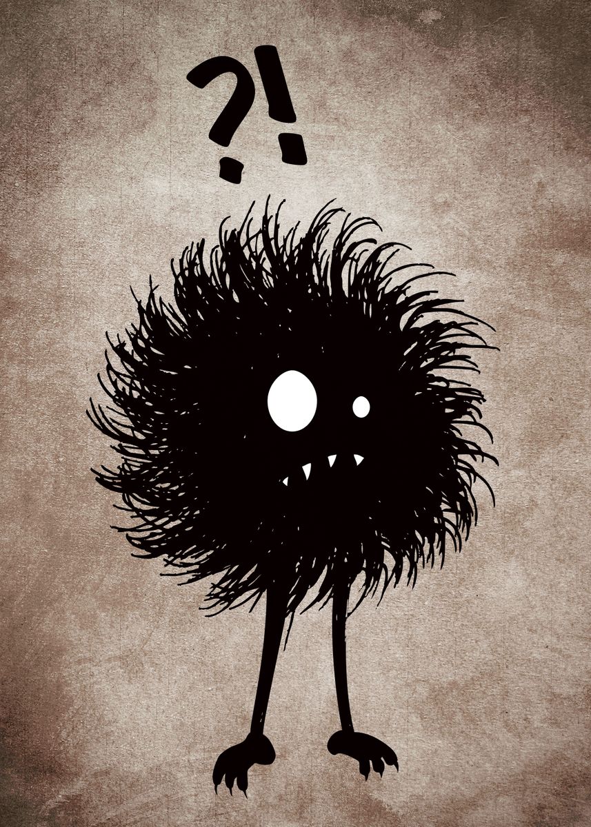 'Evil bug illustration with an evil character wondering ... ' Poster ...