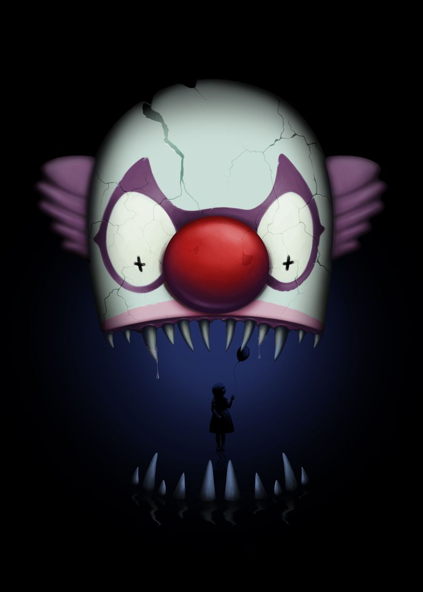 'The bite of the clown' Poster, picture, metal print, paint by Giordano ...