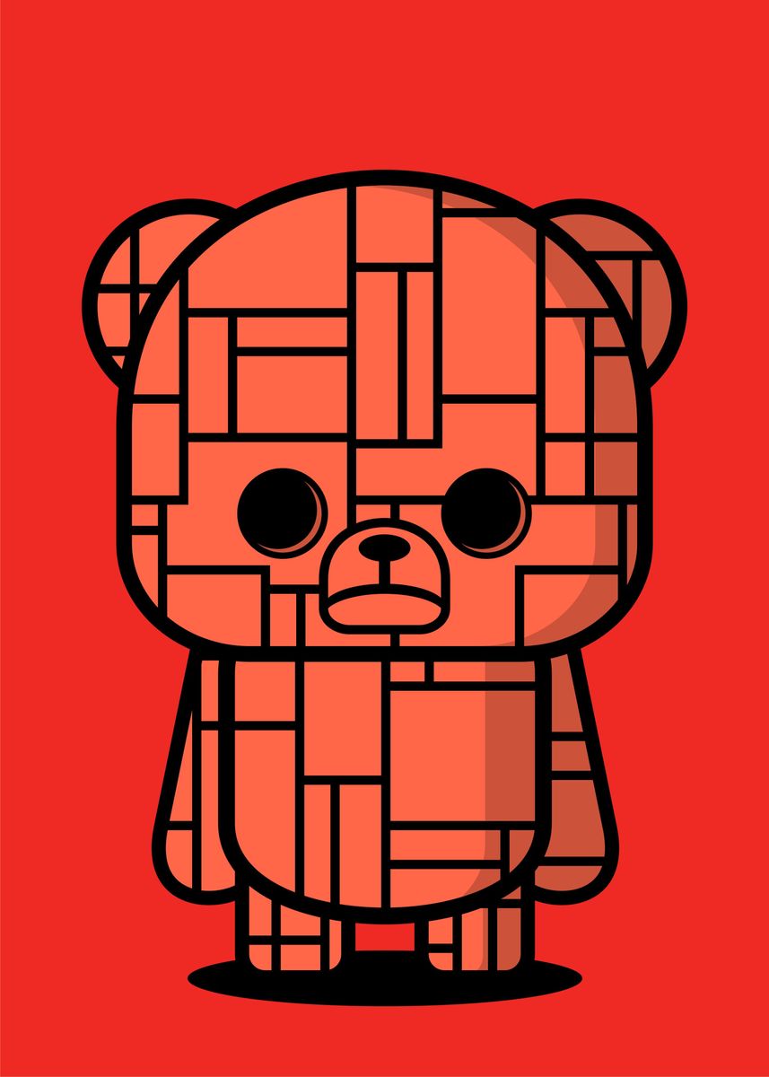 'T-Bear' Poster, picture, metal print, paint by Mochamad Arief | Displate