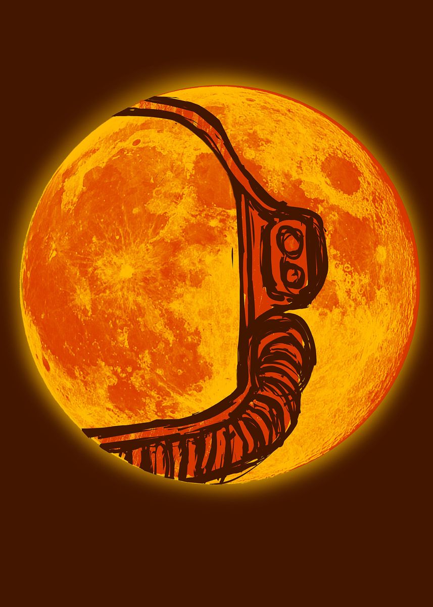 'Moon helmet' Poster, picture, metal print, paint by Tofan barmalisi ...