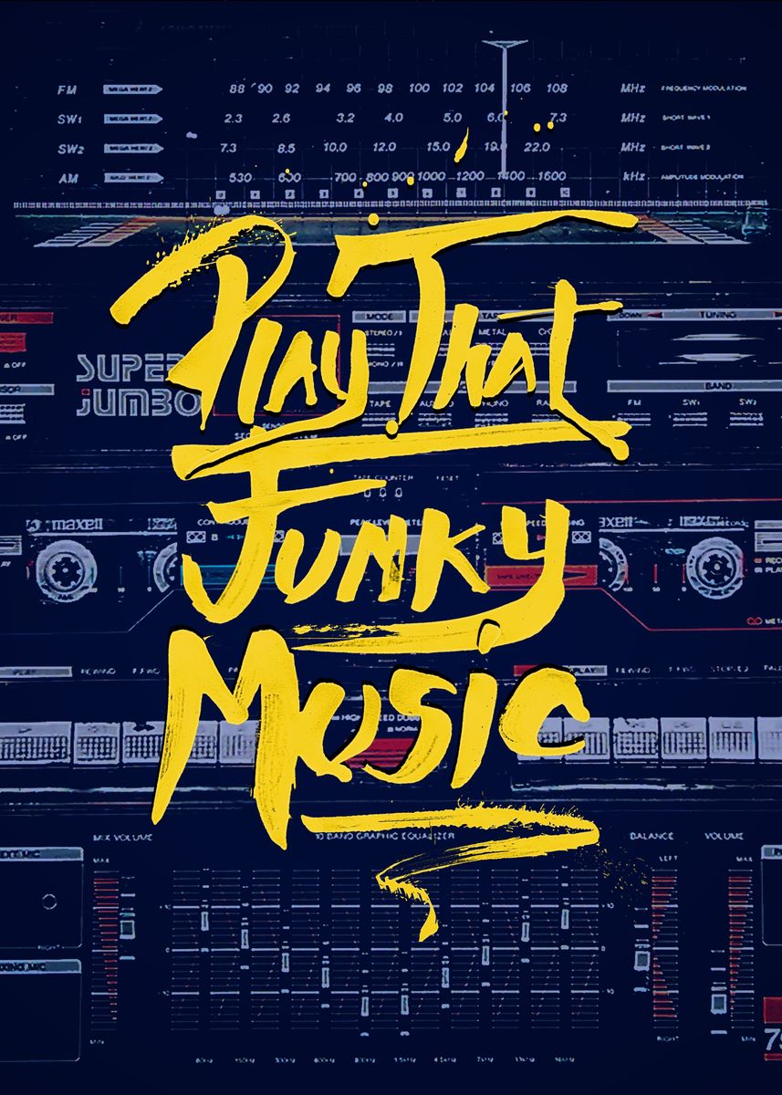 'play that funky music' Poster, picture, metal print, paint by Roy ...