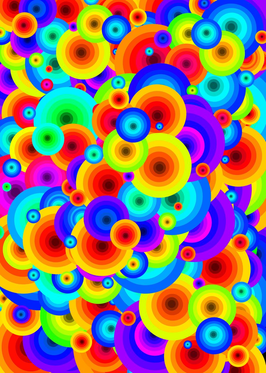 'Round Gradation' Poster, picture, metal print, paint by Tofan ...