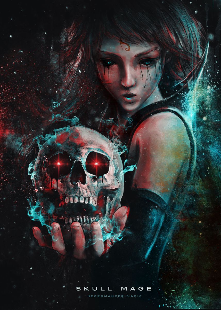 'My original character conceptual painting of Skull Mage ... ' Poster ...