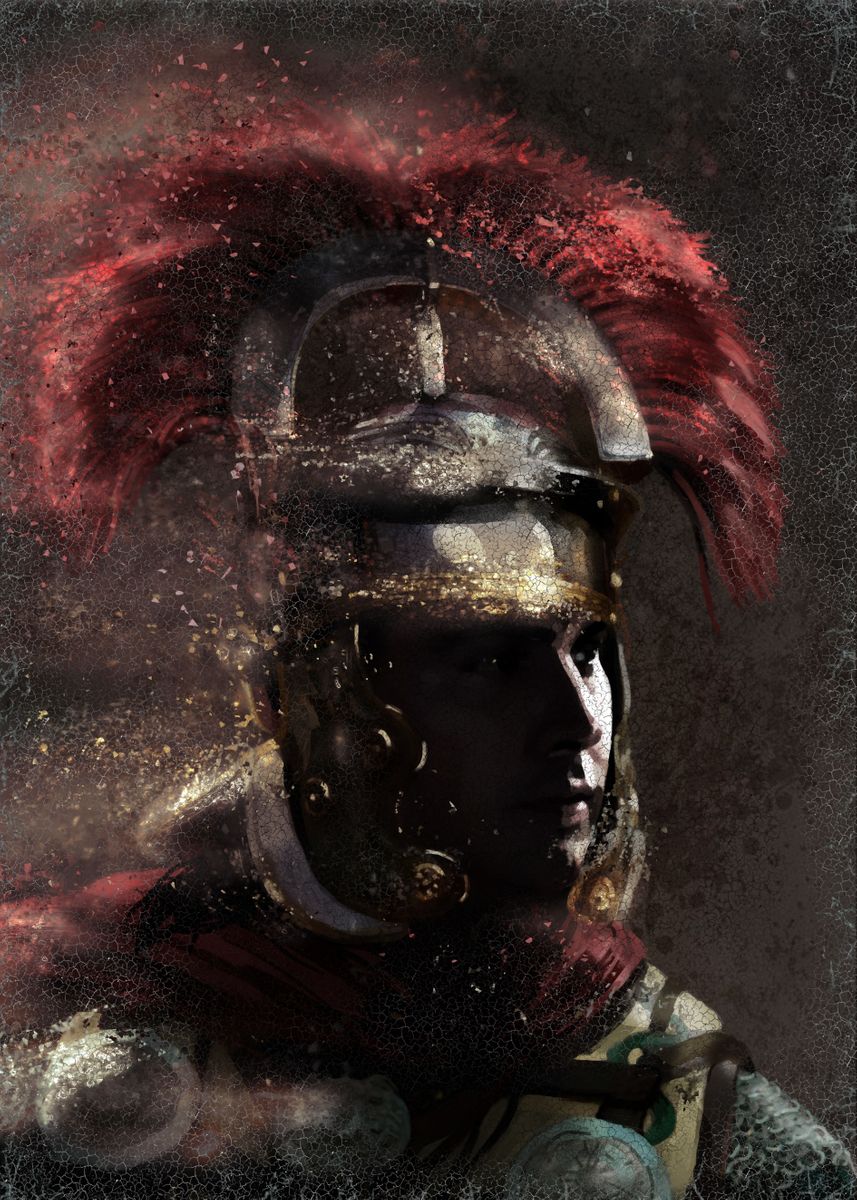 'Roman Centurion' Poster, picture, metal print, paint by Eva Nev | Displate
