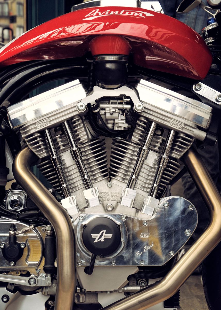 'motorcycle V twin engine' Poster by ivo ivanov | Displate