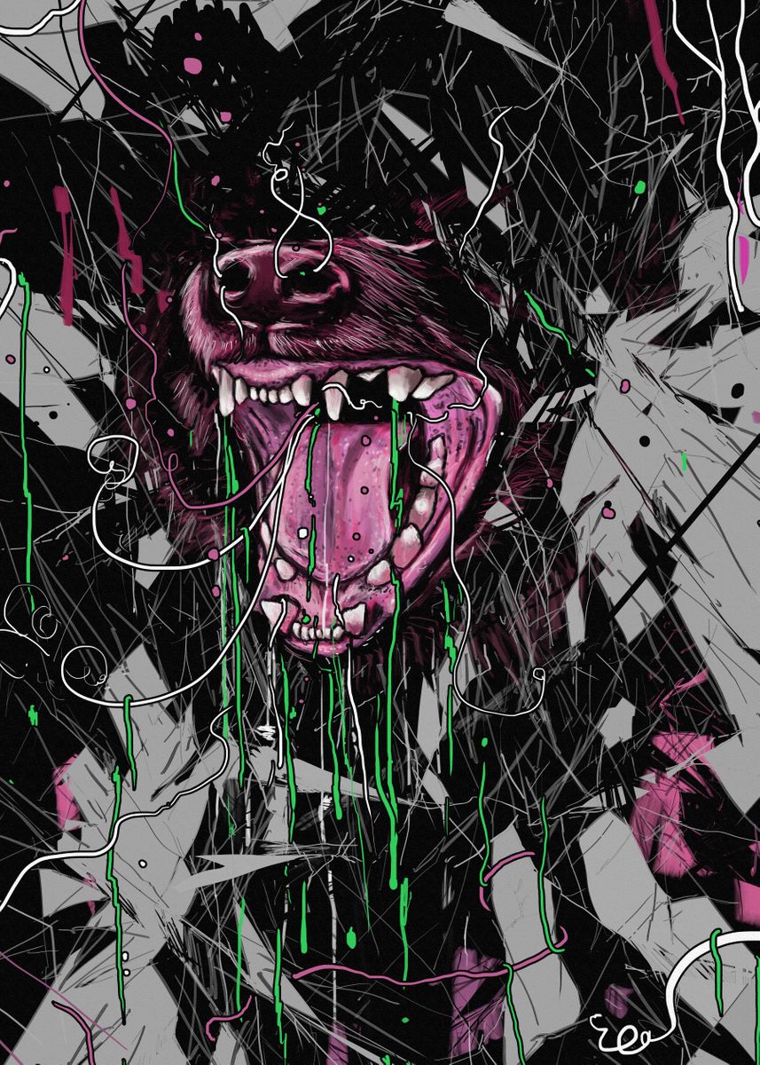 'Untamed' Poster, picture, metal print, paint by Nicebleed | Displate