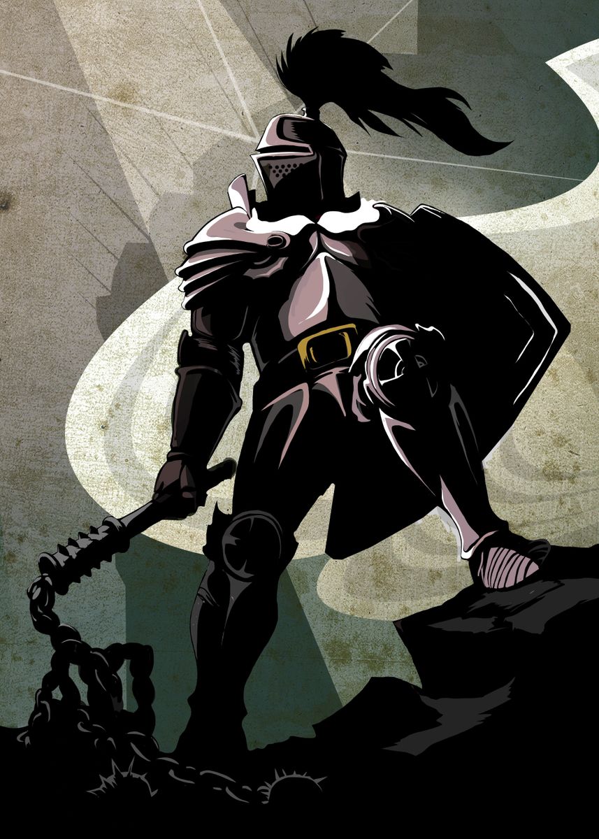 'The Knight' Poster, picture, metal print, paint by Eden Design | Displate