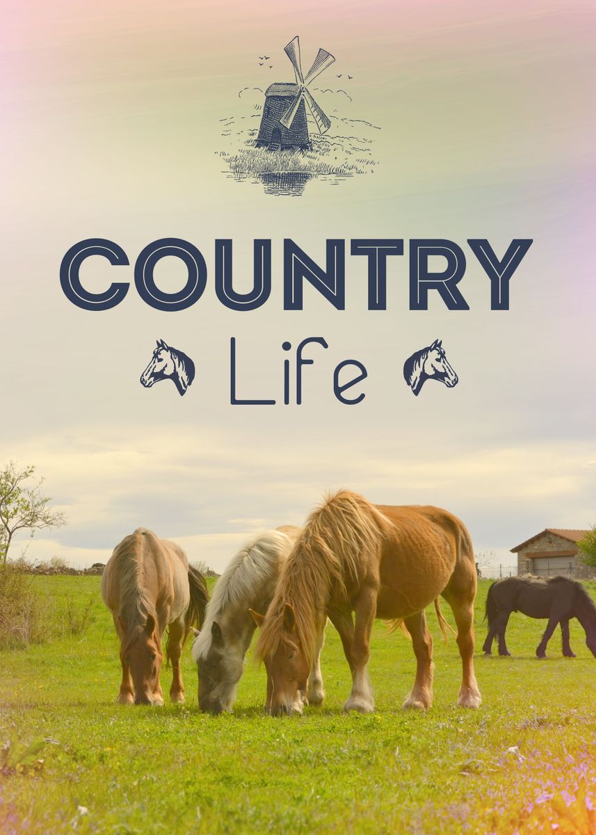 'COUNTRY Life' Poster, picture, metal print, paint by Jaume Bitterhoff ...
