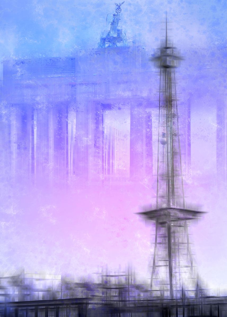 'BERLIN Collage' Poster, picture, metal print, paint by Melanie Viola ...