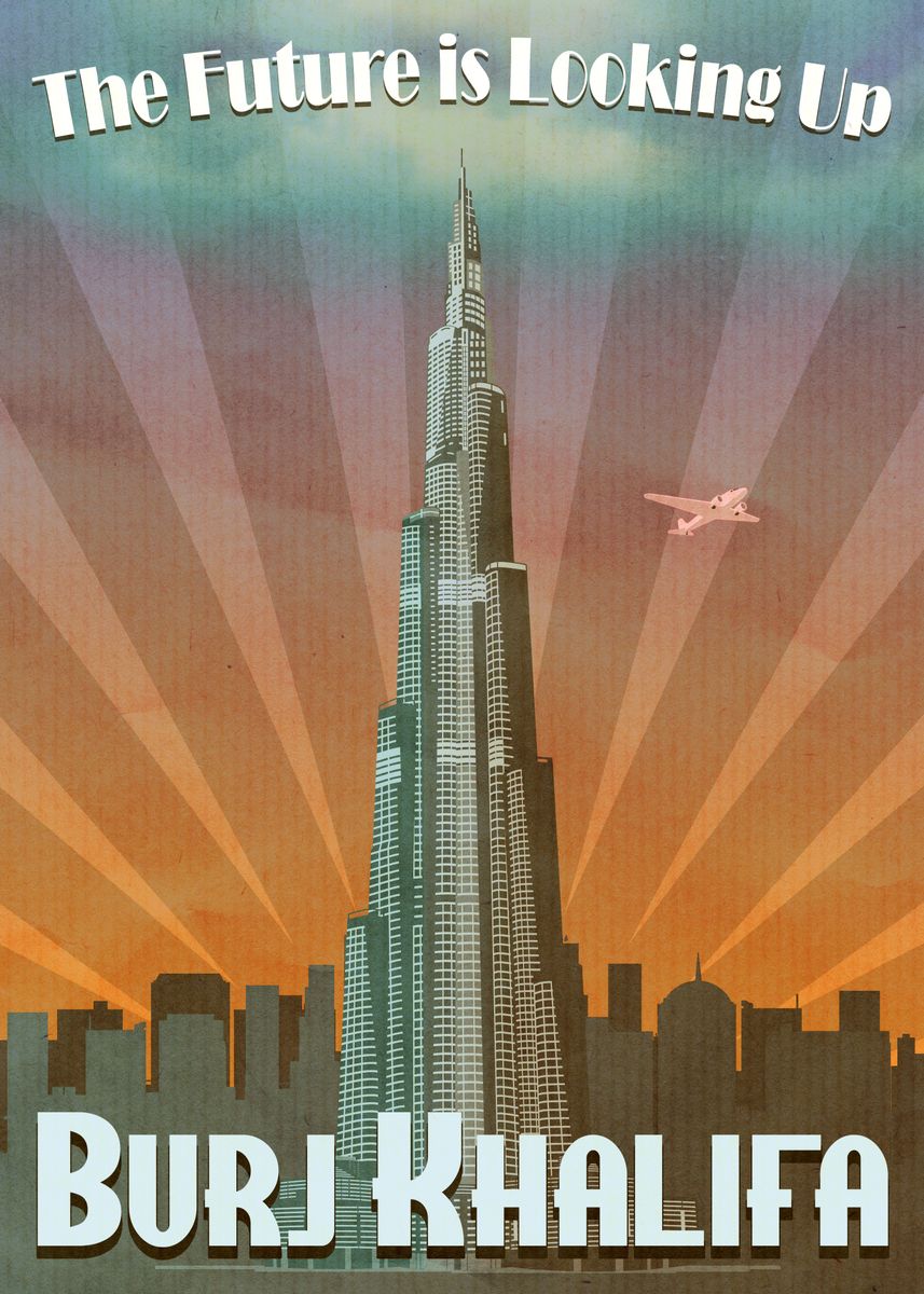 'Burj Khalifa in Dubai' Poster, picture, metal print, paint by David ...