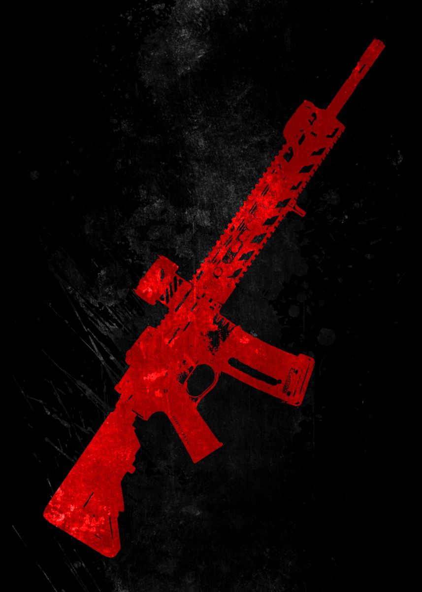 'AR-15' Poster, picture, metal print, paint by Joel Hawkins | Displate