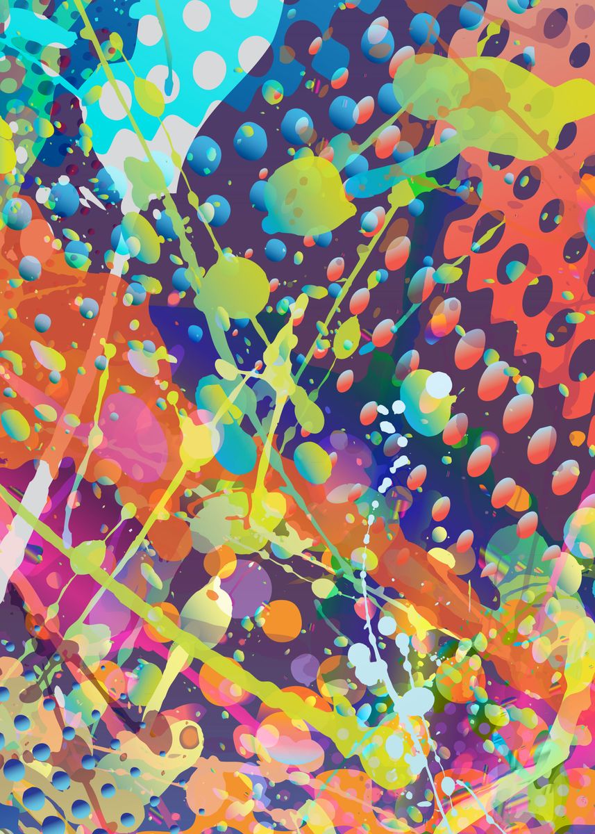 'Color Splash' Poster, picture, metal print, paint by Bense Garza ...