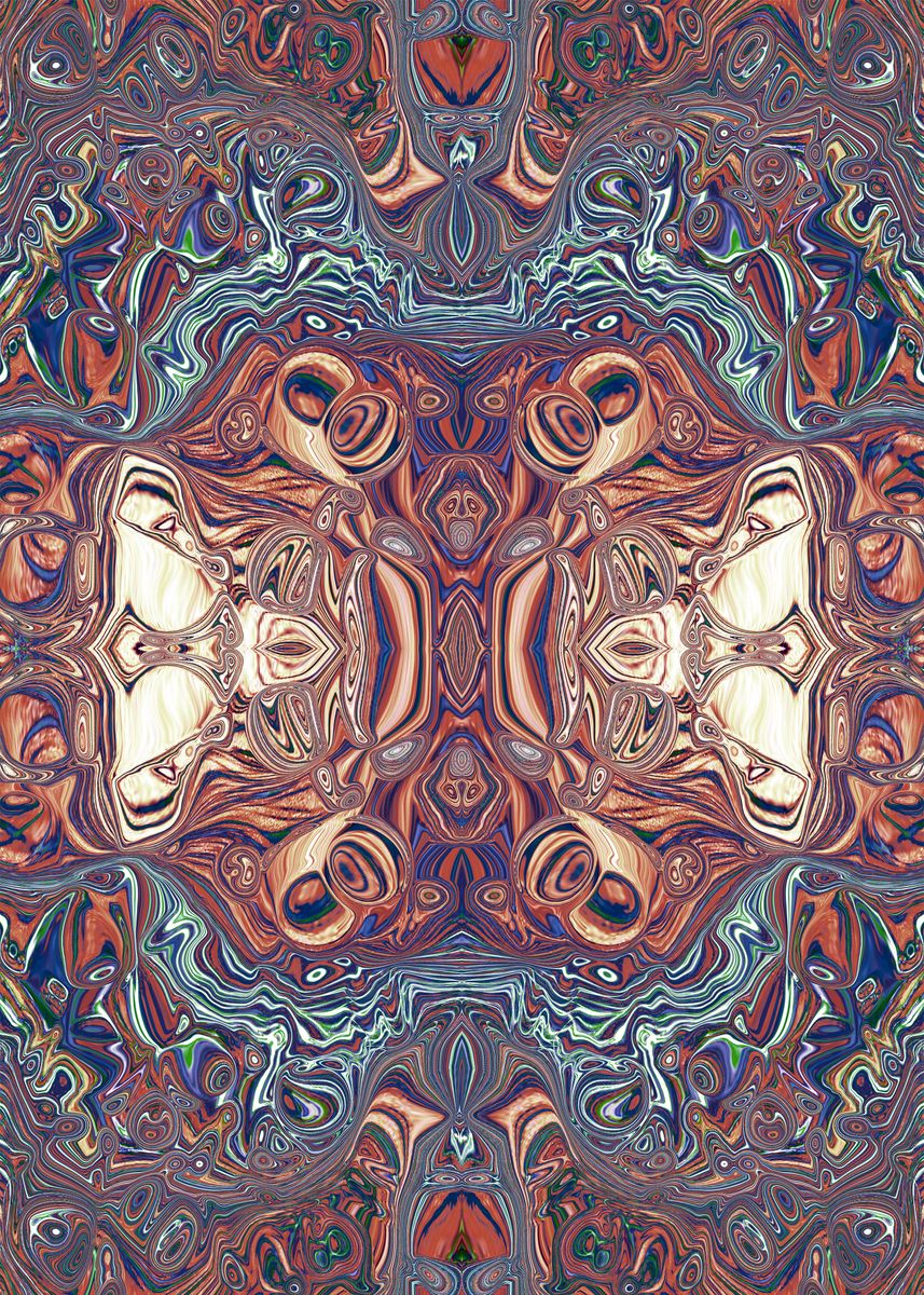 'Fusion' Poster, picture, metal print, paint by Sonia Marazia | Displate