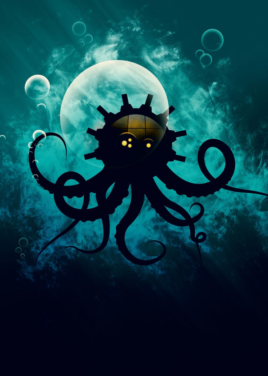 'This is a hybrid creature called octomine. It is used t ... ' Poster ...