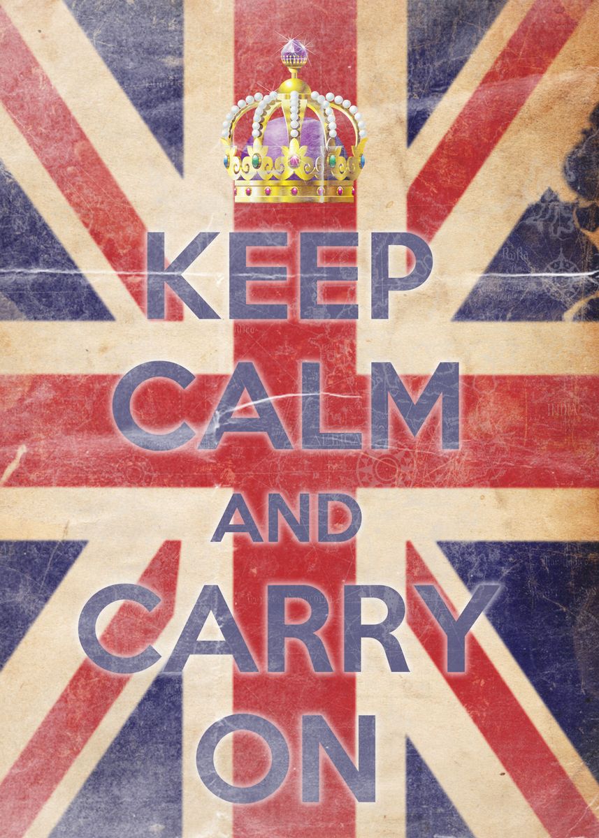 'Keep Calm Vintage British' Poster, picture, metal print, paint by DD ...
