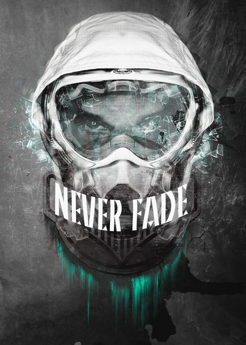 'Never Fade' Poster, picture, metal print, paint by Naked Monkey | Displate