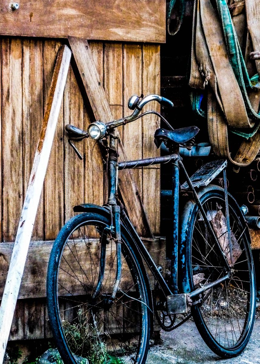 'My Old Bicycle' Poster, picture, metal print, paint by Ian Meeks ...