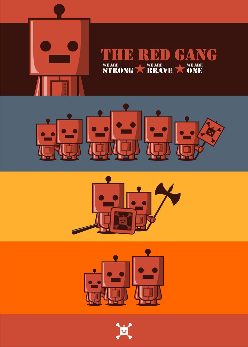 'The Red Gang' Poster by Mochamad Arief | Displate