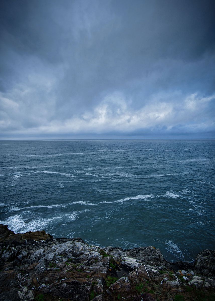 'The moody sea' Poster, picture, metal print, paint by Andrew Proudlove ...