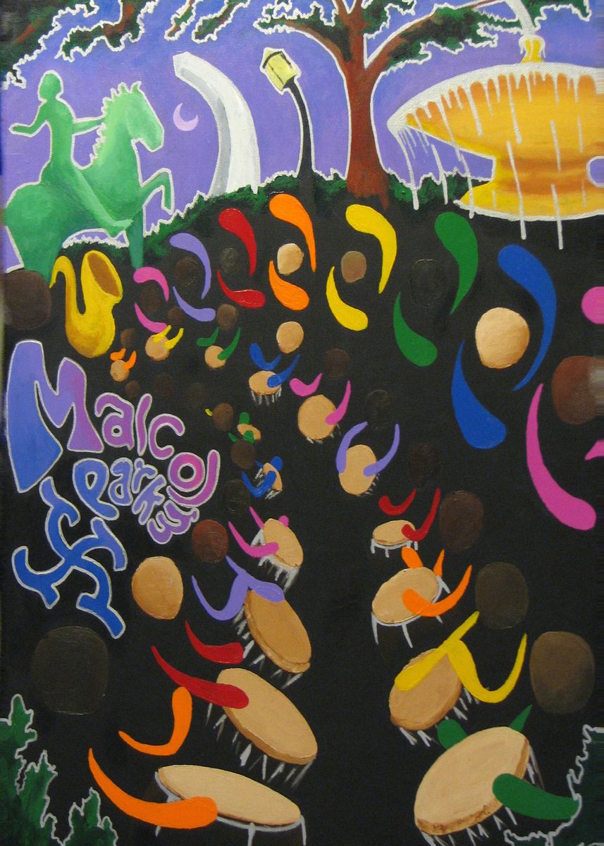 'Malcolm X Park Drum Circle' Poster, picture, metal print, paint by ...