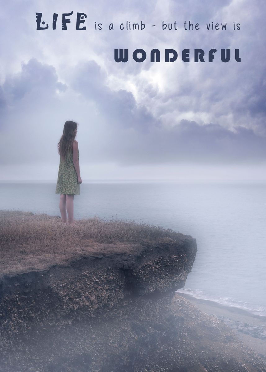 'Life is a climb - but the view is wonderful' Poster, picture, metal ...