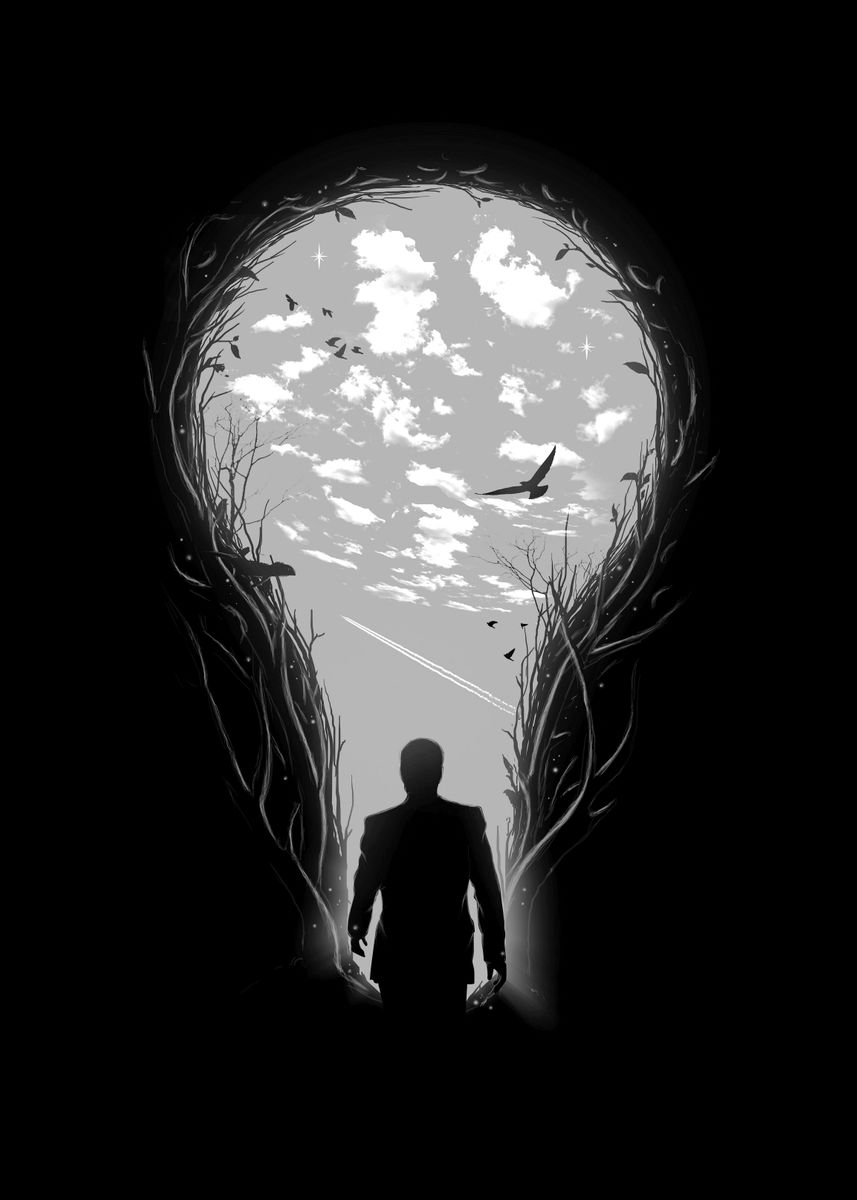 'Bright Side' Poster, picture, metal print, paint by Nicebleed | Displate