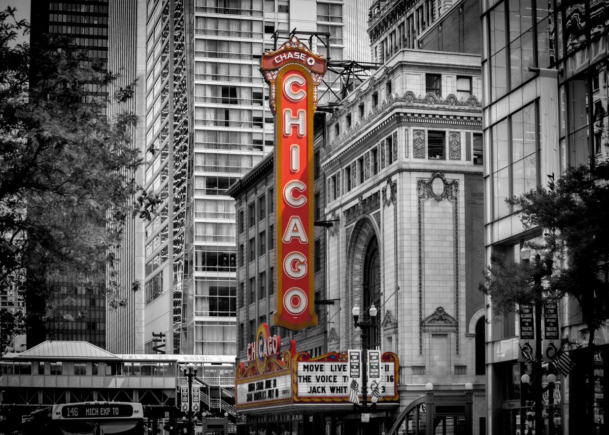 'CHICAGO Downtown' Poster by Melanie Viola | Displate