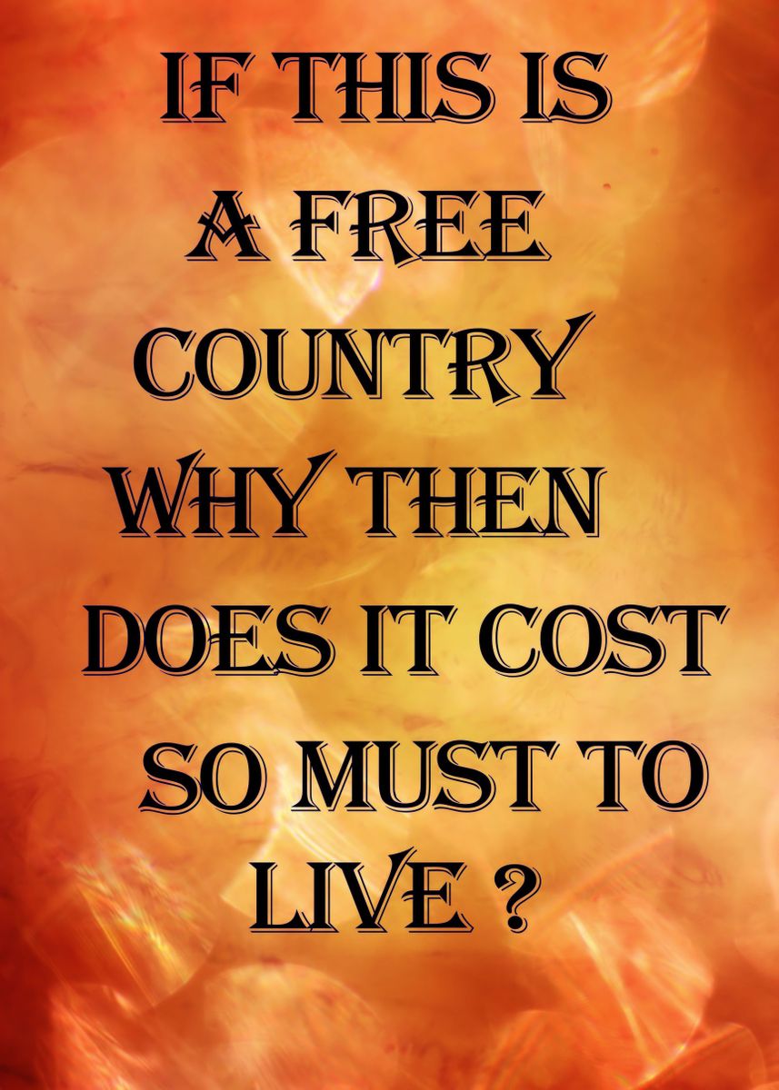 'Free Country' Poster, picture, metal print, paint by brian raggatt ...