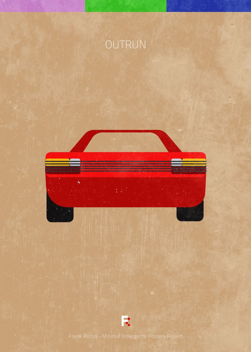 'Outrun. Minimal Videogame Poster.' Poster by Francesco Russo | Displate