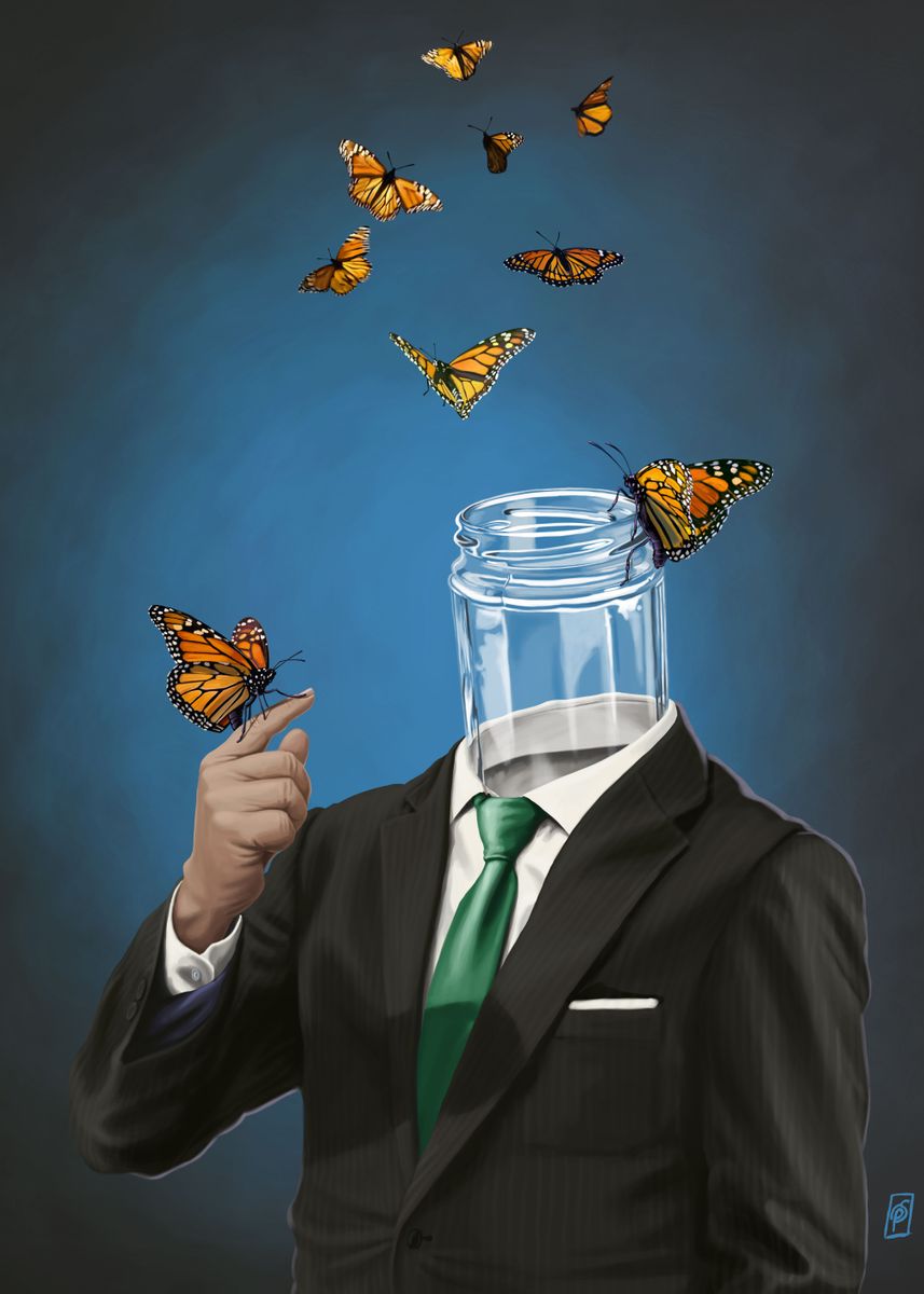 'Jar' Poster, picture, metal print, paint by rob art | illustration ...