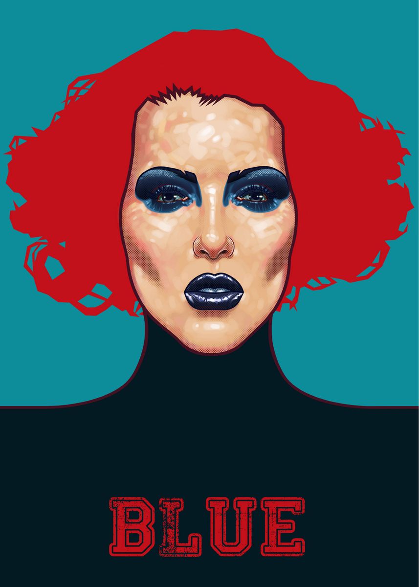 'BLUE' Poster by Marcus Wild | Displate