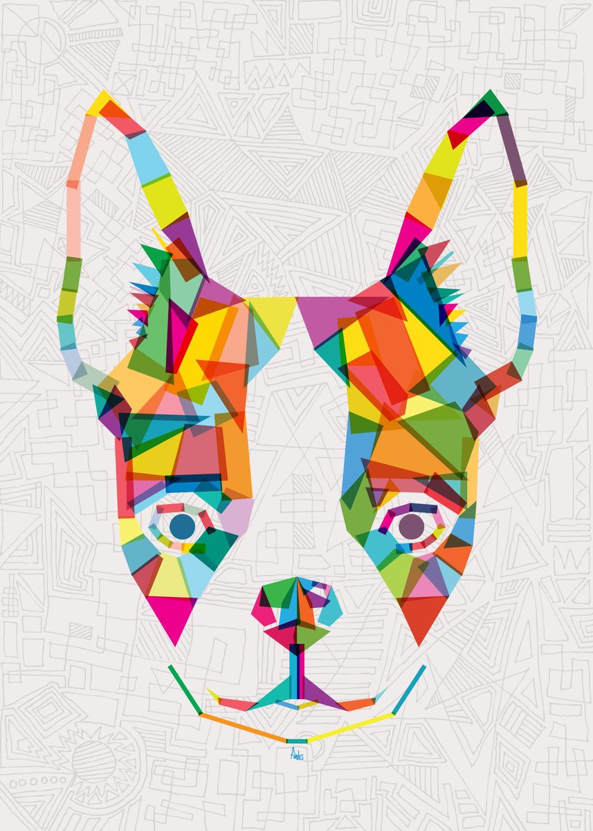 'Rainbow Bulldog' Poster by Fimbis | Displate