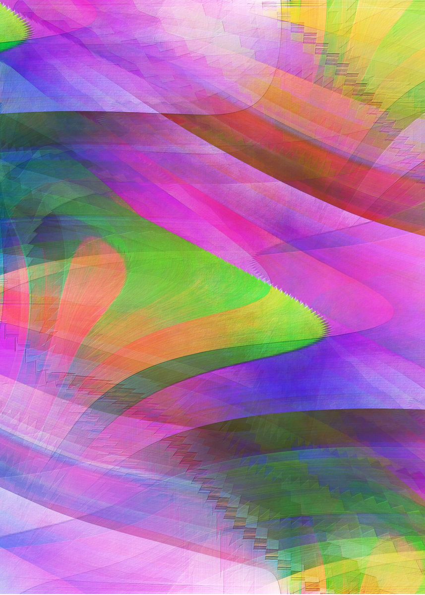 'fresh abstract waves for good vibrations' Poster, picture, metal print ...