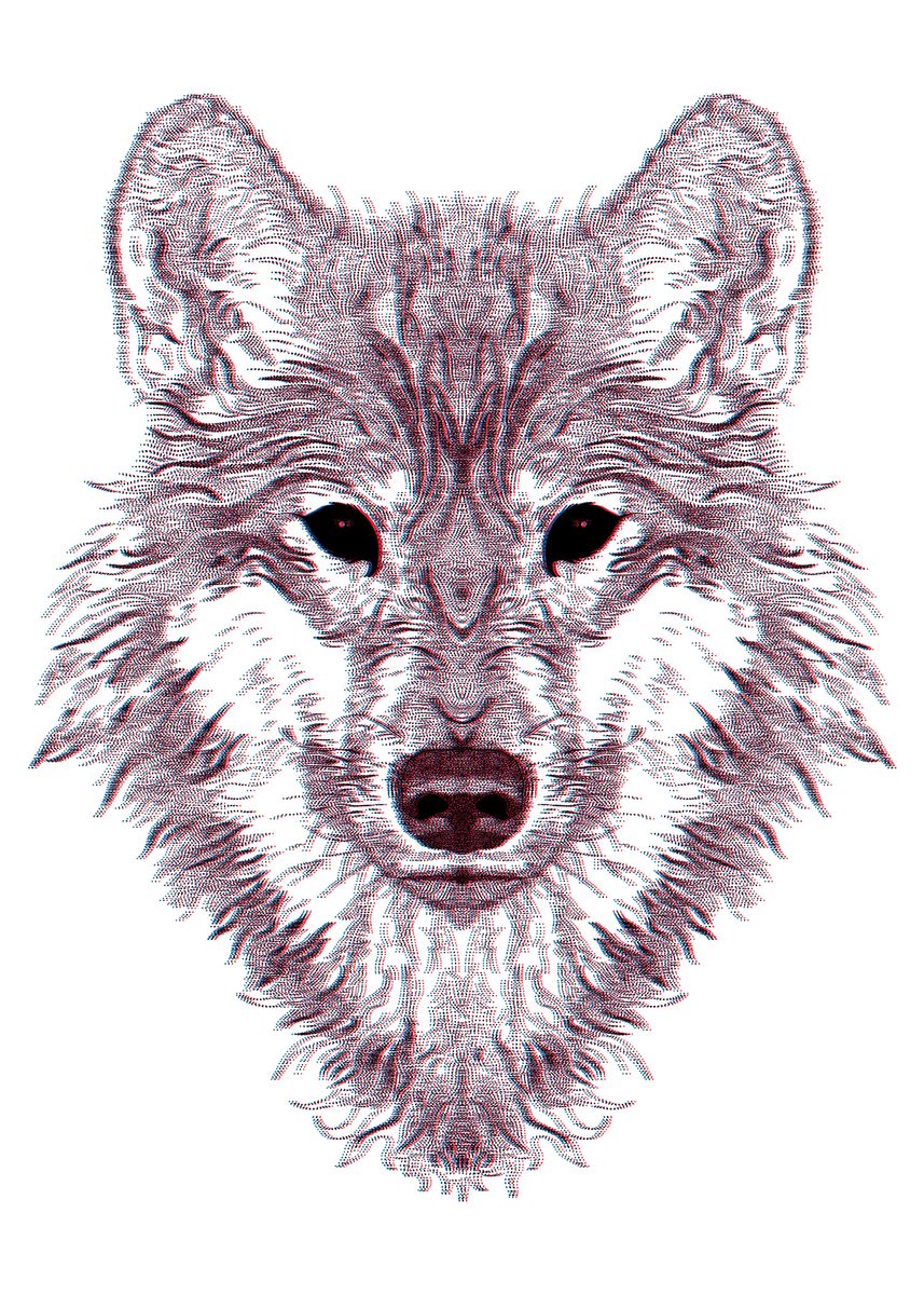 'Gaze of the Wolf' Poster, picture, metal print, paint by Rendra Sy ...