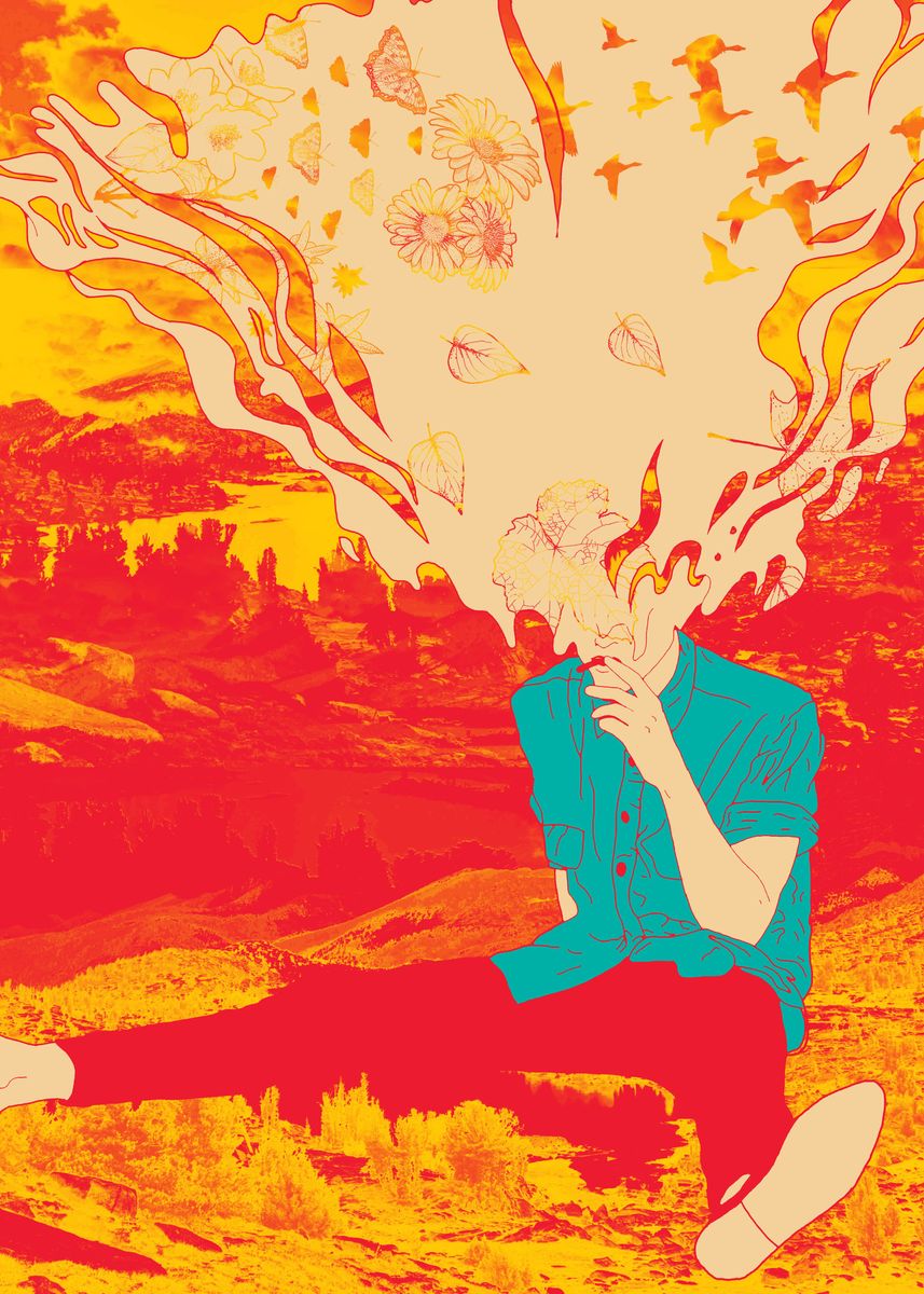 'Mountain High' Poster, picture, metal print, paint by Rendra Sy | Displate