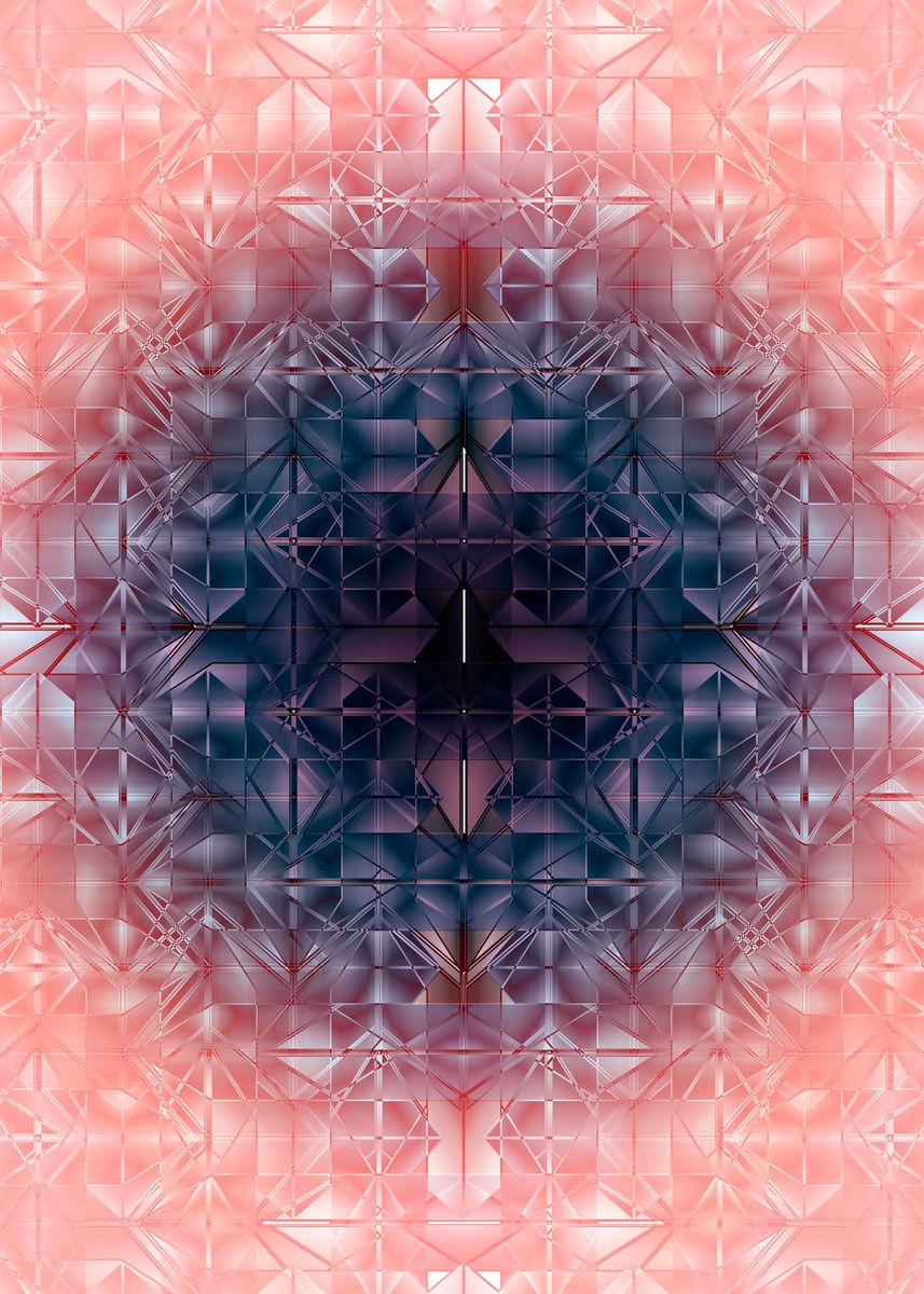 'Crystal radial pattern' Poster, picture, metal print, paint by Vanessa ...