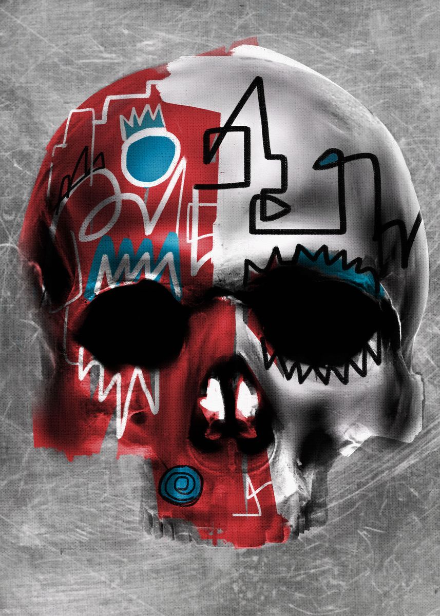 'Copper Skull' Poster, picture, metal print, paint by Daniel Malta ...