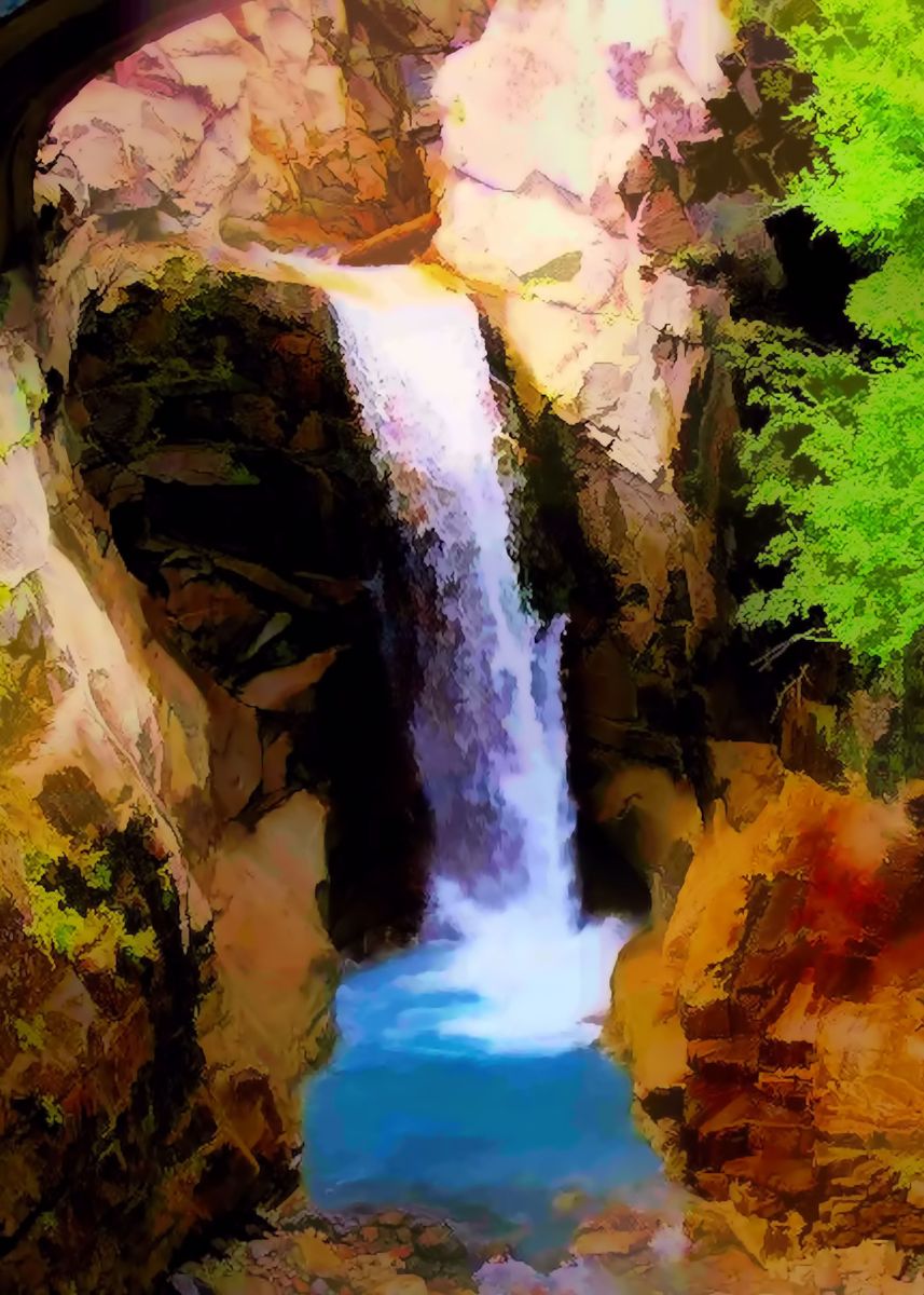 'Stone Falls' Poster, picture, metal print, paint by Christy Leigh ...