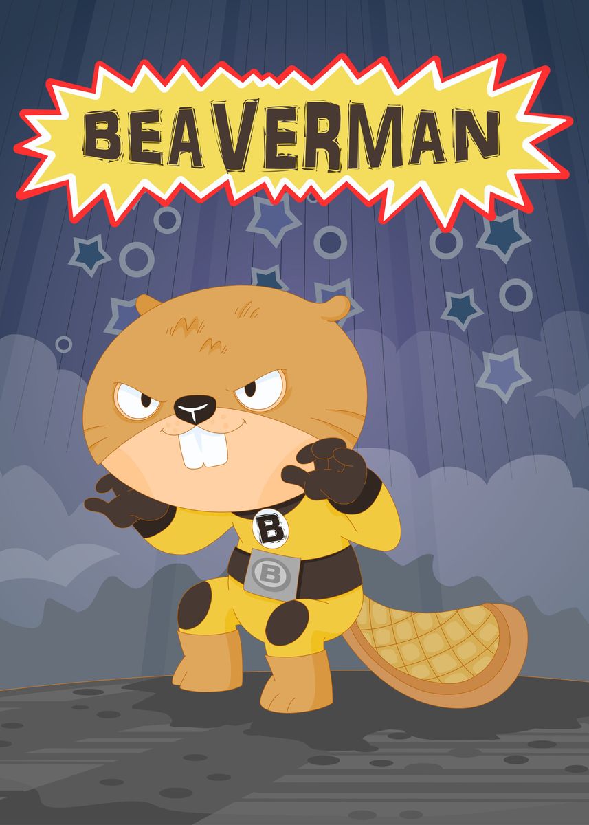 'The Incredible Beaverman' Poster, picture, metal print, paint by ...