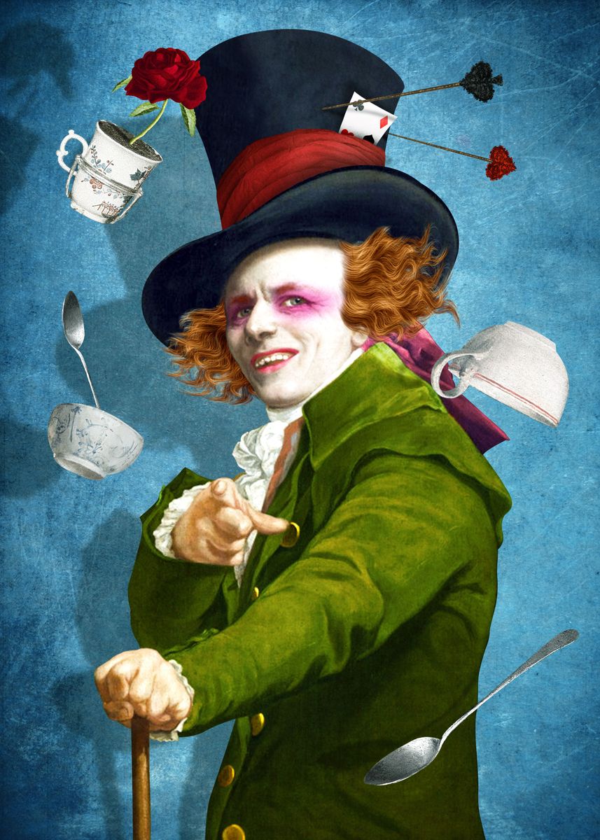 'Mad Hatter' Poster, picture, metal print, paint by Diogo Verissimo ...