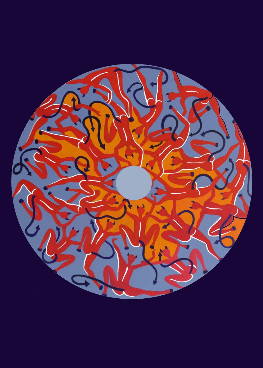 'hell.original painting on canvas, acrylic colors' Poster by sandy show ...