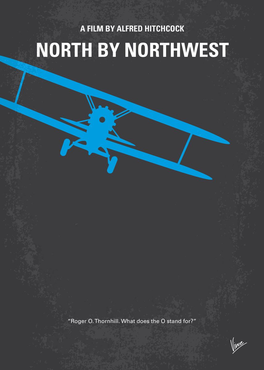 'No535 My North by Northwest minimal movie poster A hap ... ' Poster ...