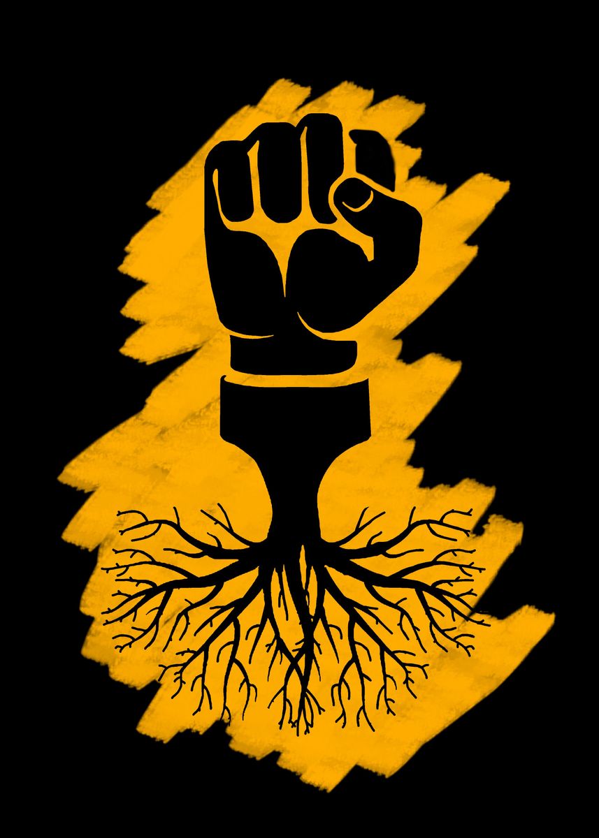 'Orange Fist o' Nature' Poster by My Vibe Designs | Displate