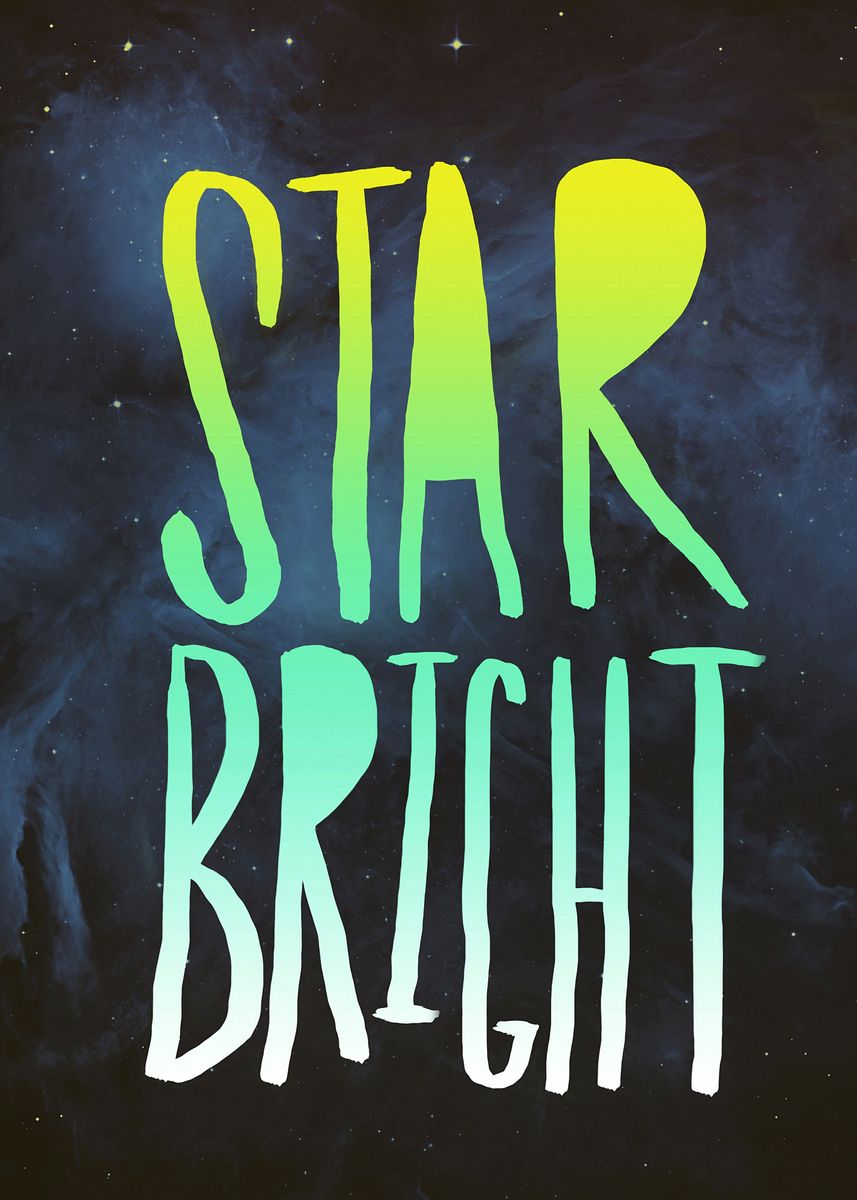 'Star Bright' Poster, picture, metal print, paint by Leah Flores | Displate