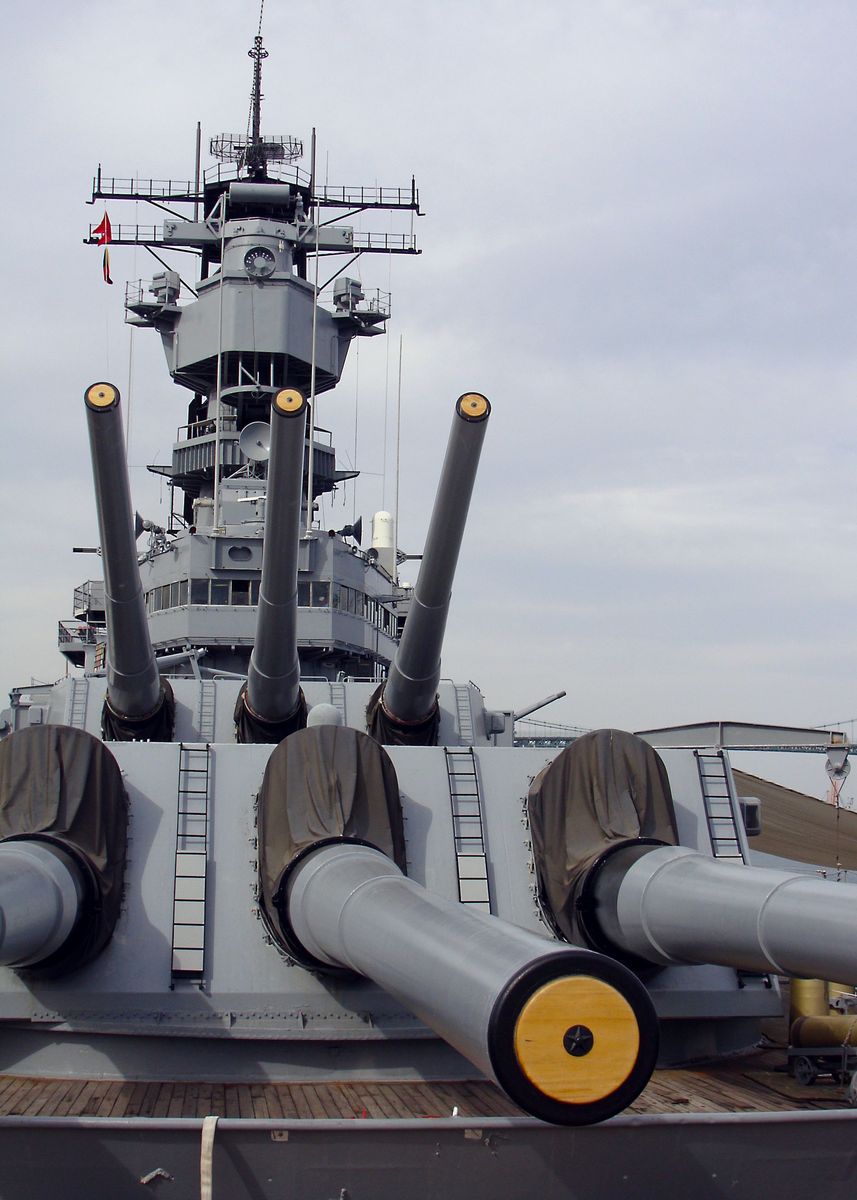 'USS Iowa' Poster, picture, metal print, paint by Steve Rampton | Displate