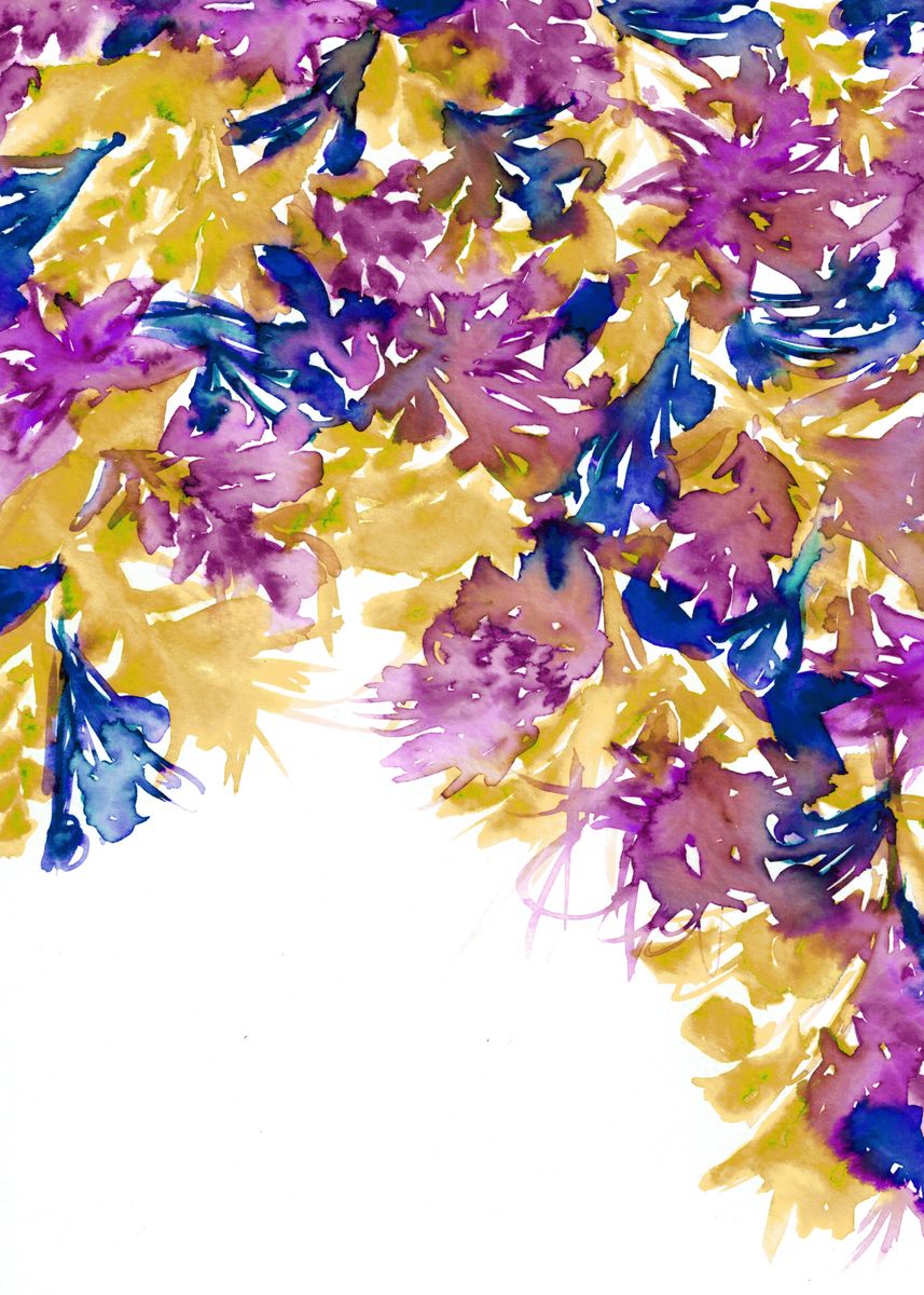 'Floral Cascade 3' Poster by Julia DiSano | Displate