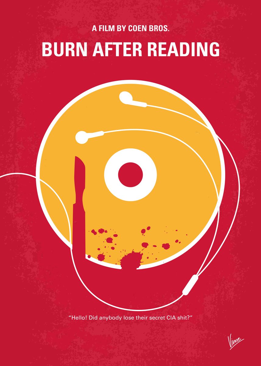 'No547 My Burn After Reading minimal movie poster A dis ... ' Poster ...