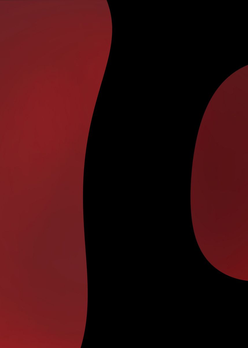 'Red and black abstract design' Poster, picture, metal print, paint by ...